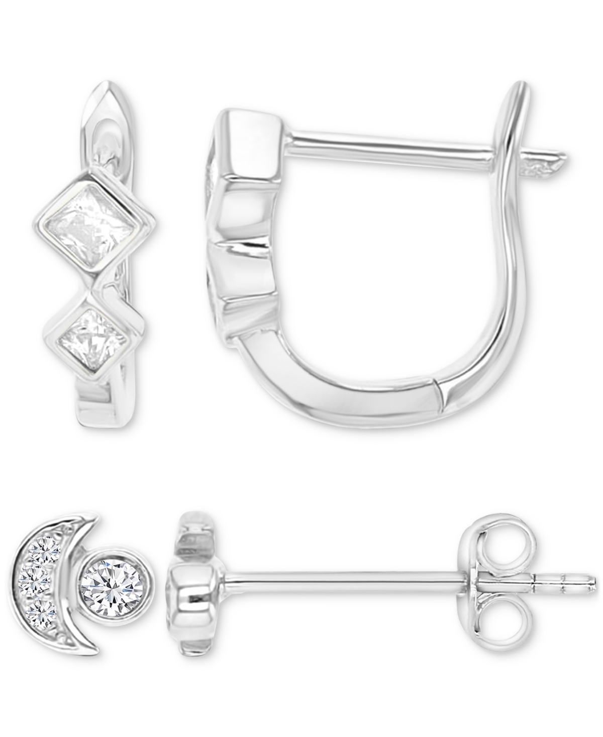 Click here for Macys Cubic Zirconia Earrings Set in Sterling Silv... prices