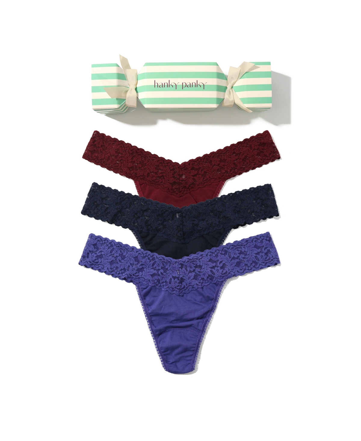 Click here for Hanky Panky Original Rise 3 Pack Thong Underwear -... prices