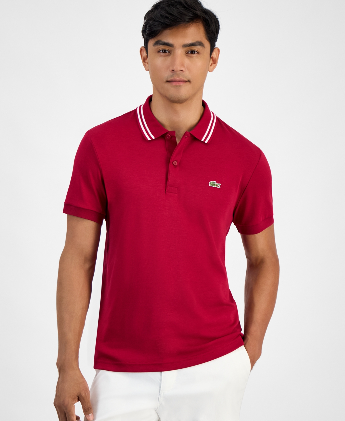 Click here for Ss Reg Fit Polo W Se - Bordeaux prices