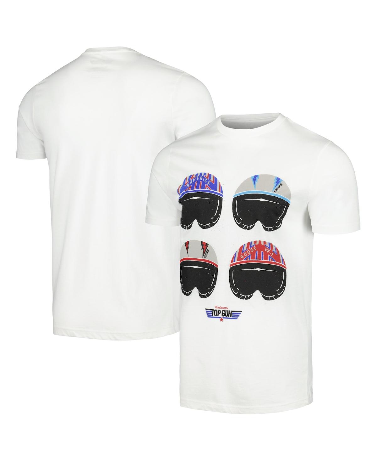 Click here for Contenders Clothing Mens White Top Gun Helmets T-S... prices