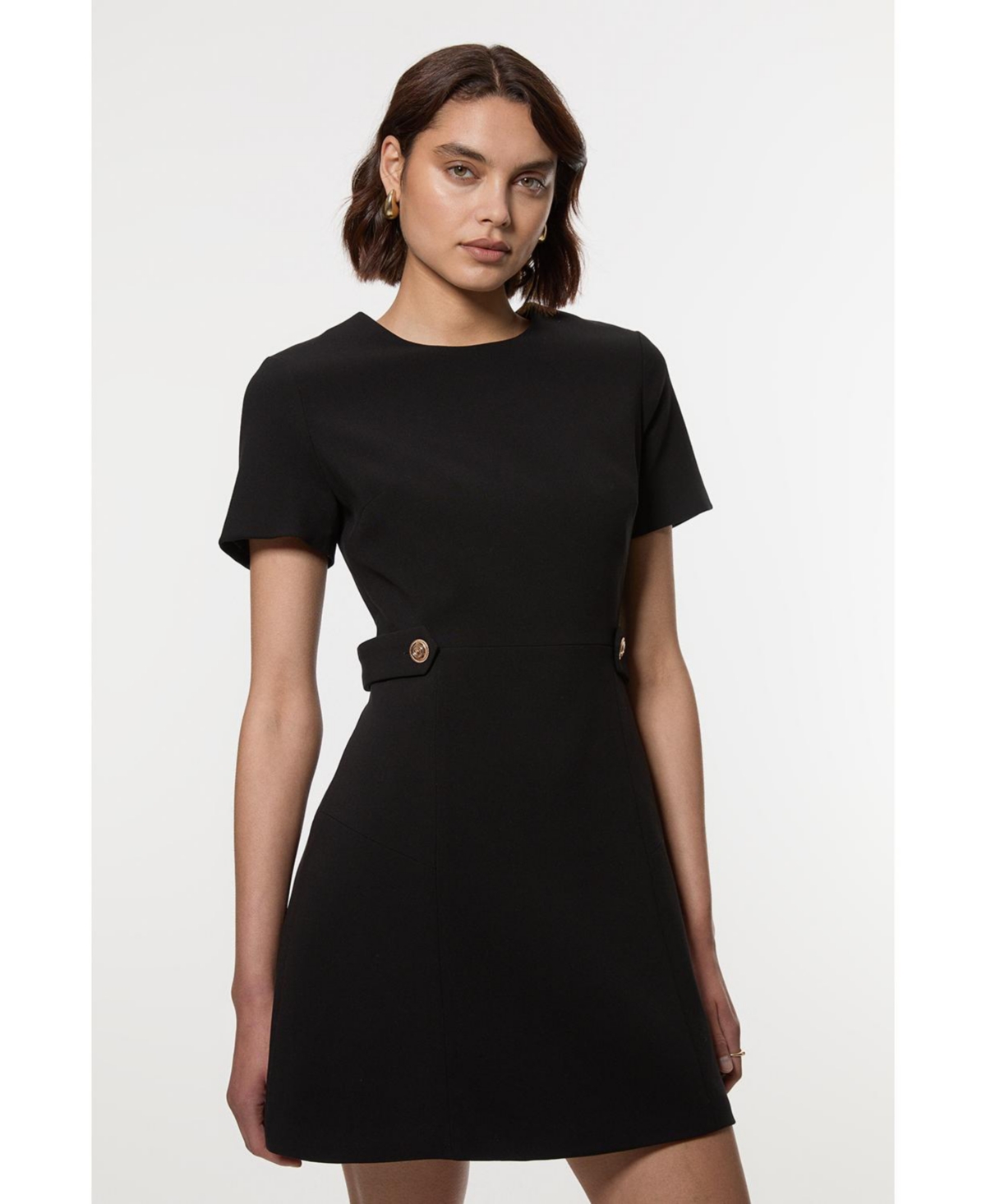 Click here for Karen Millen Womens Detail Tailored Mini Dress - B... prices
