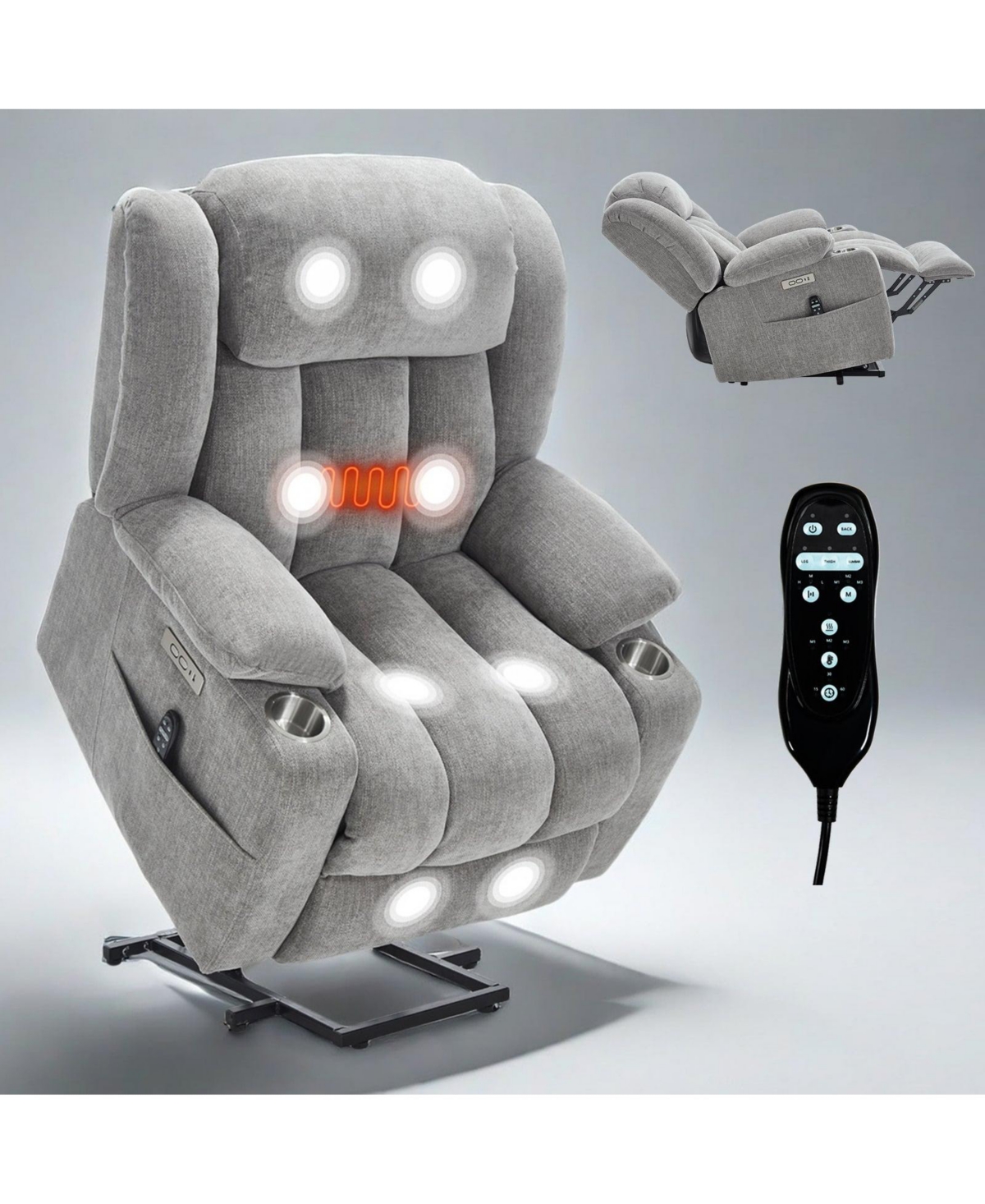 Click here for Boyel Living Chenille Power Lift Chair Recliner wi... prices