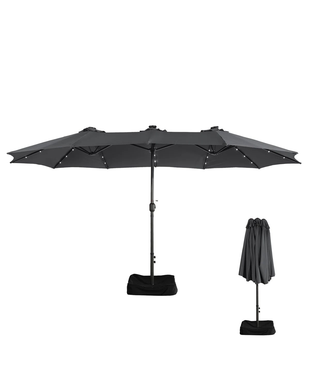 Click here for 15ft Patio Umbrella with Base Included and Led lig... prices