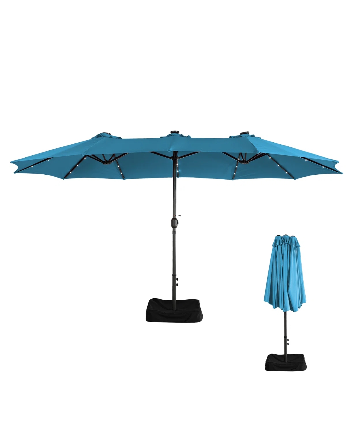 Click here for 15ft Patio Umbrella with Base Included and Led lig... prices