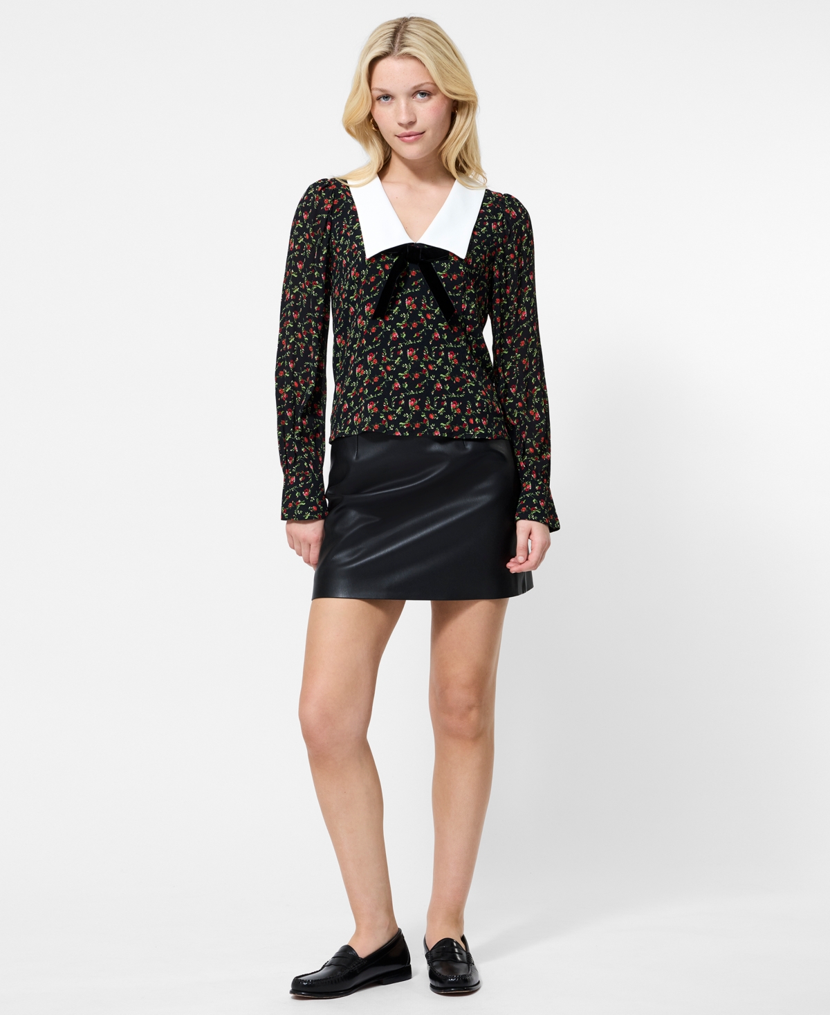 Click here for French Connection Womens Floral Print Collared Top... prices