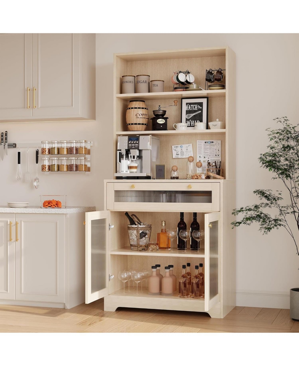 Click here for gaomon Kitchen Pantry Cabinet  62 Inch Freestandin... prices