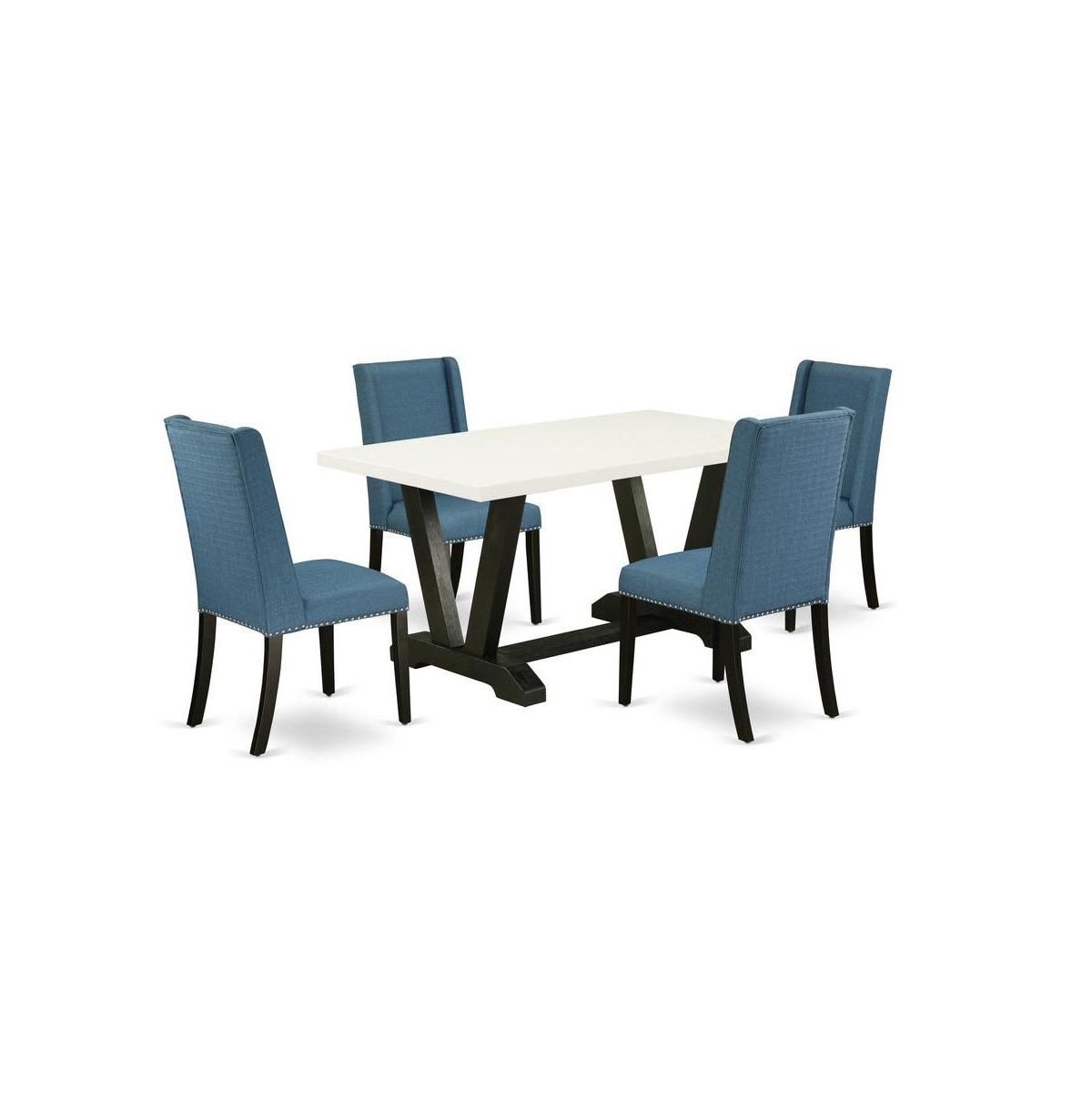 Click here for East West Furniture 5-Piece Stylish Dinette Set an... prices