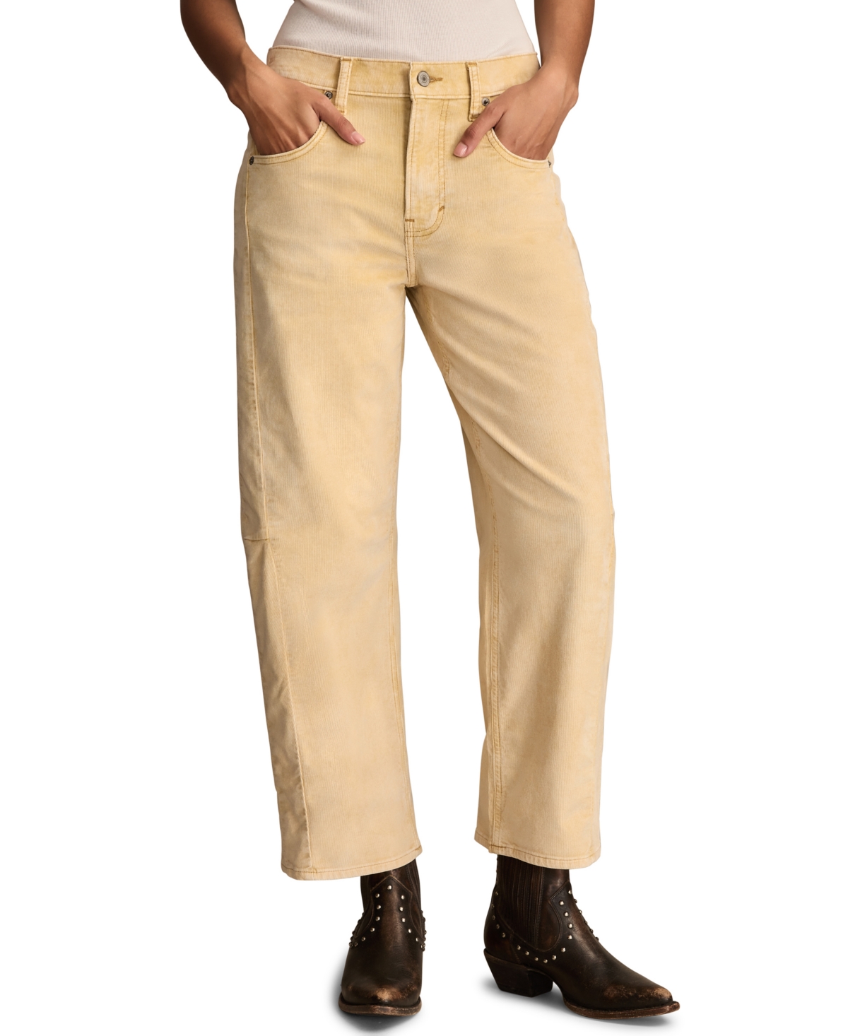 Click here for Lucky Brand Womens Mid-Rise Barrel-Leg Jeans - But... prices