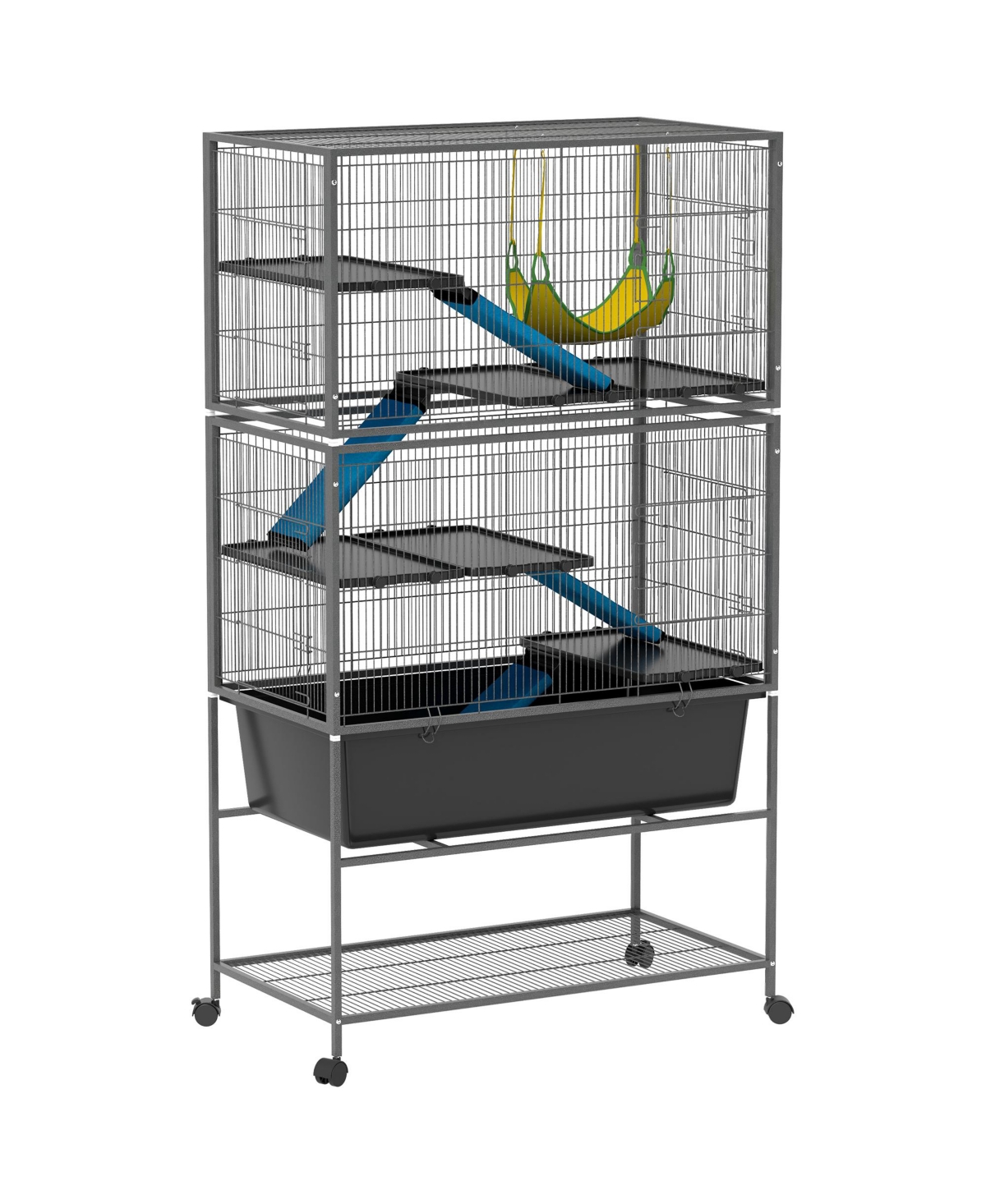 Click here for PawHut 59" 5-Level Rolling Small Animal Cage... prices