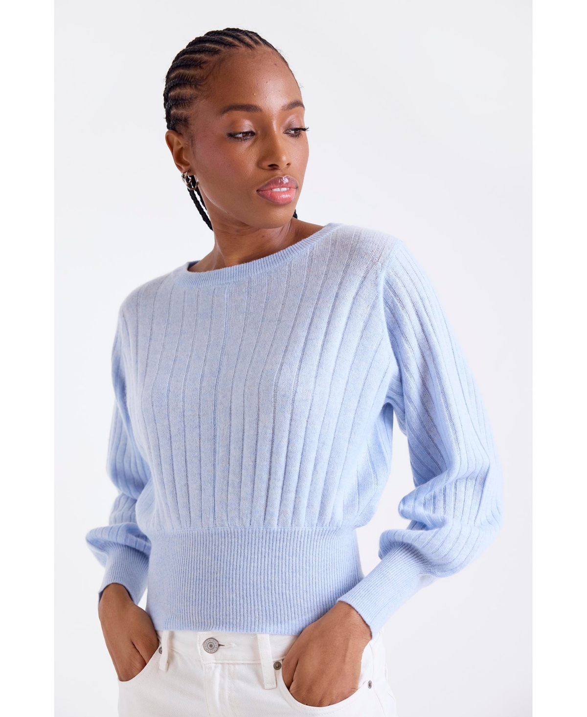 Click here for 1982 Womens Rosa Ribbed Long Sleeve Cashmere Sweat... prices