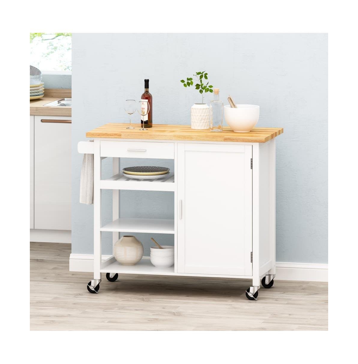 Click here for Maison Boucle 41.75" Rolling Kitchen Island w... prices