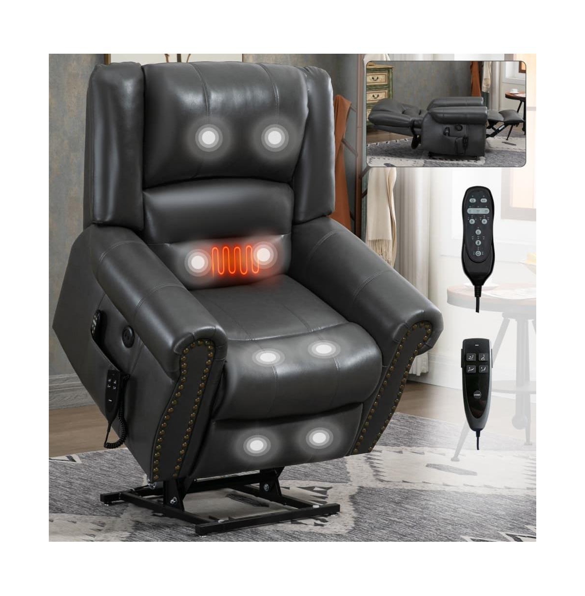 Click here for Faux Leather Power Lift Recliner with Massage & He... prices