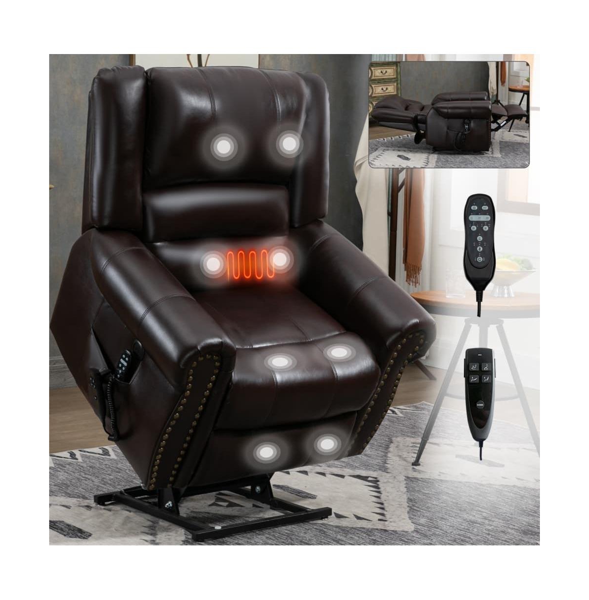 Click here for Faux Leather Power Lift Recliner with Massage & He... prices