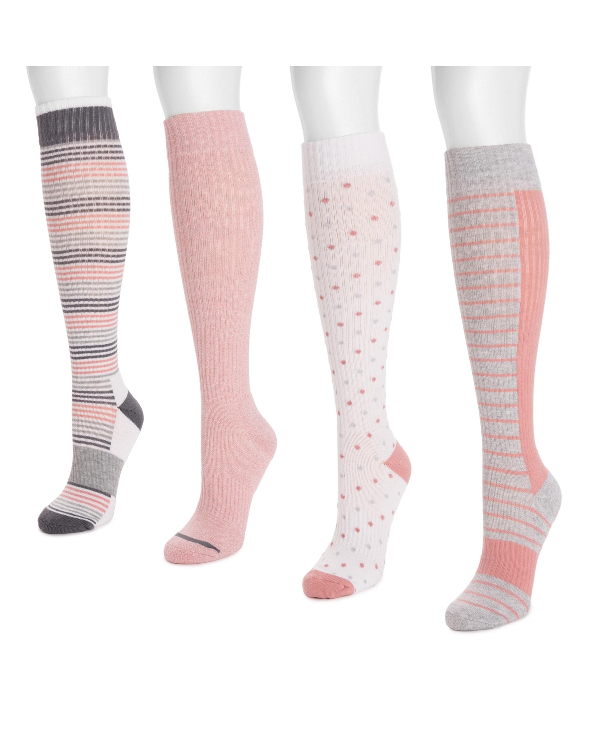 Click here for Muk Luks Womens 4pk Compression Sock-Wide - Blush... prices