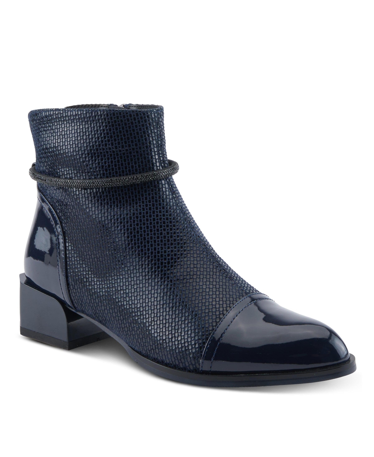 Click here for Azura Shelbi Boots - Navy patent prices