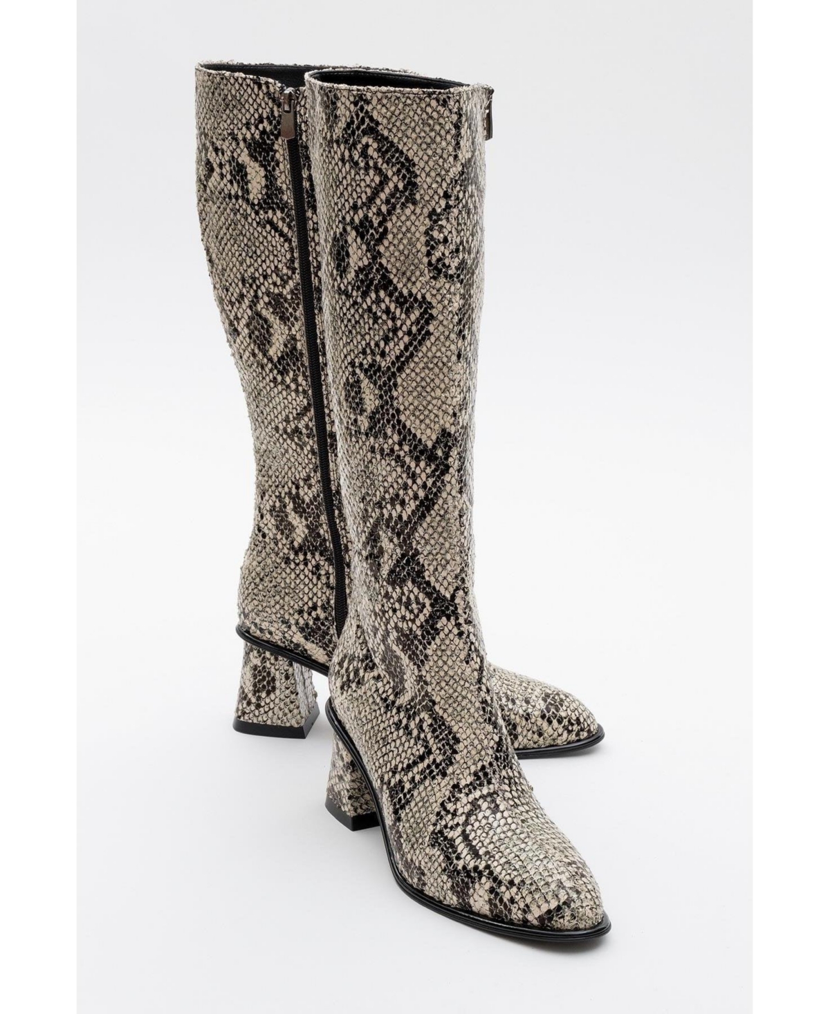 Click here for Prologue Shoes Elly Pattern Block Heel Boot (Women... prices