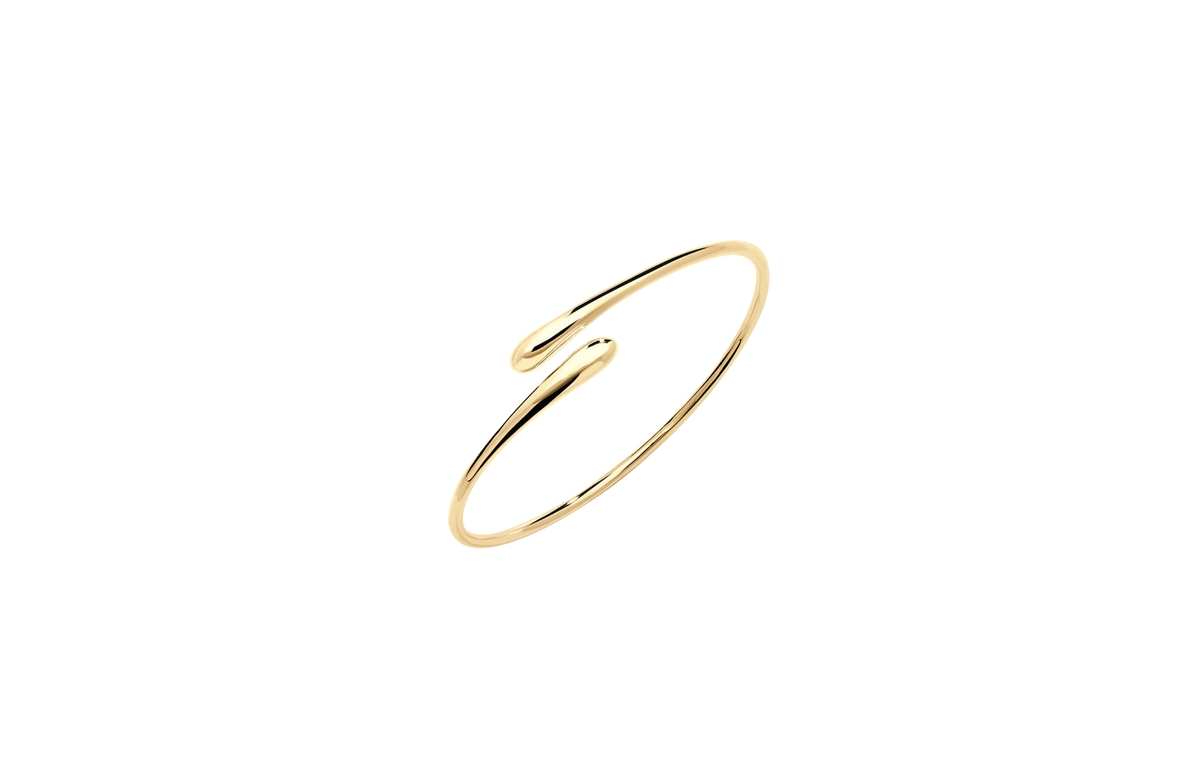 Click here for Lucy Quartermaine Cross open drop bangle in Gold V... prices