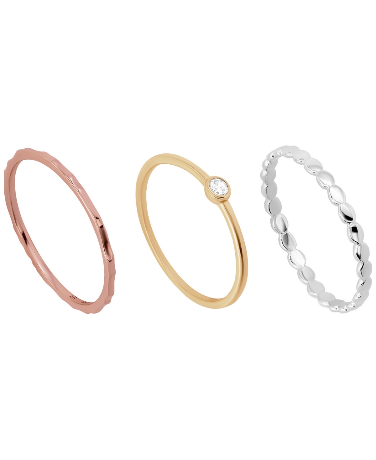 Click here for Macys 3-Piece Cubic Zirconia Ring Set (0.12 ct. t.... prices