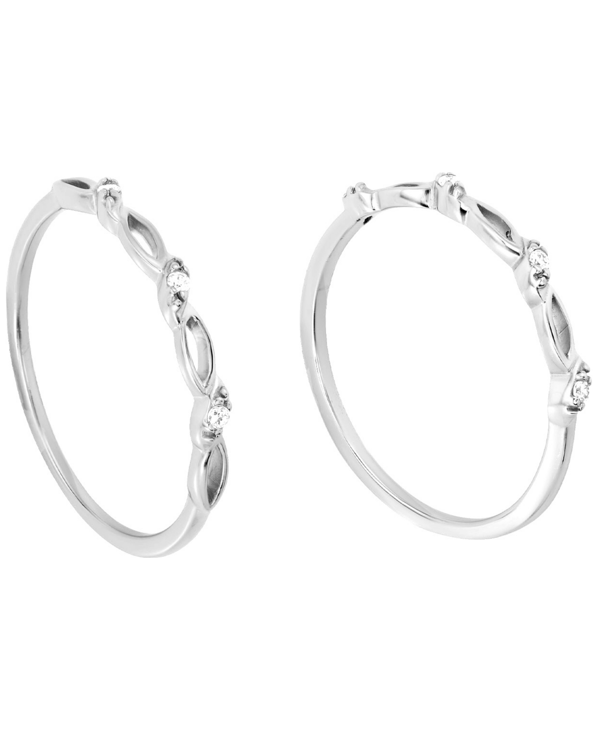 Click here for Macys 2-Piece Cubic Zirconia Ring Set (0.12 ct. t.... prices