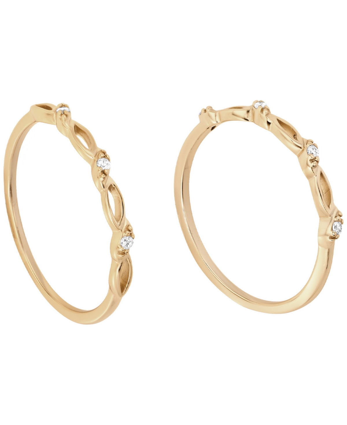 Click here for Macys 2-Piece Cubic Zirconia Ring Set (0.12 ct. t.... prices