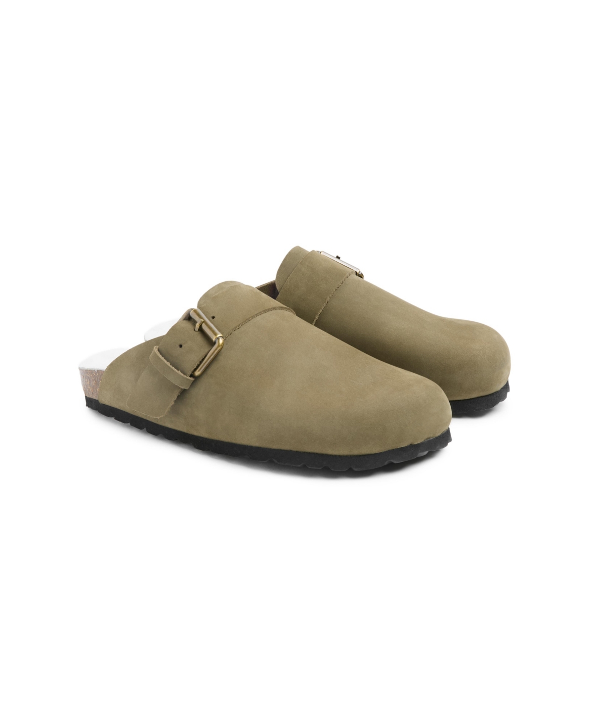 Click here for Sheep Lined Strap Detail Clog - Khaki prices