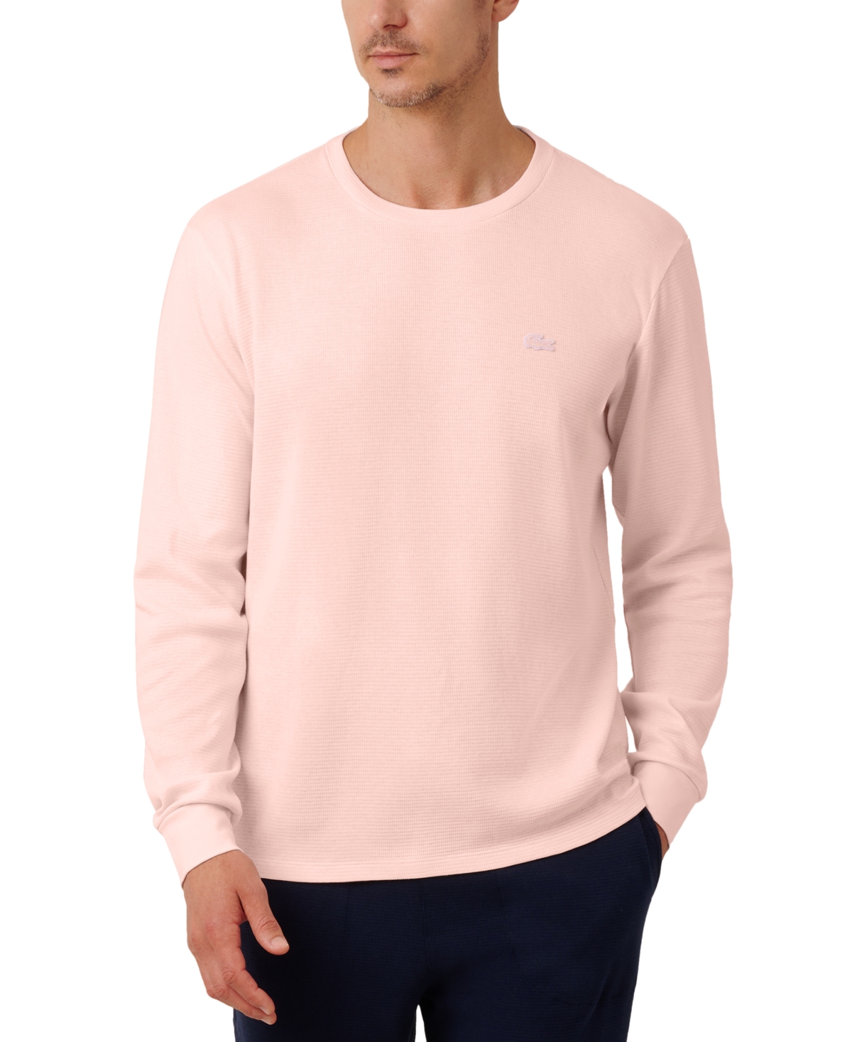 Click here for Lacoste Mens Waffle-Knit Thermal Sleep Shirt - Fla... prices