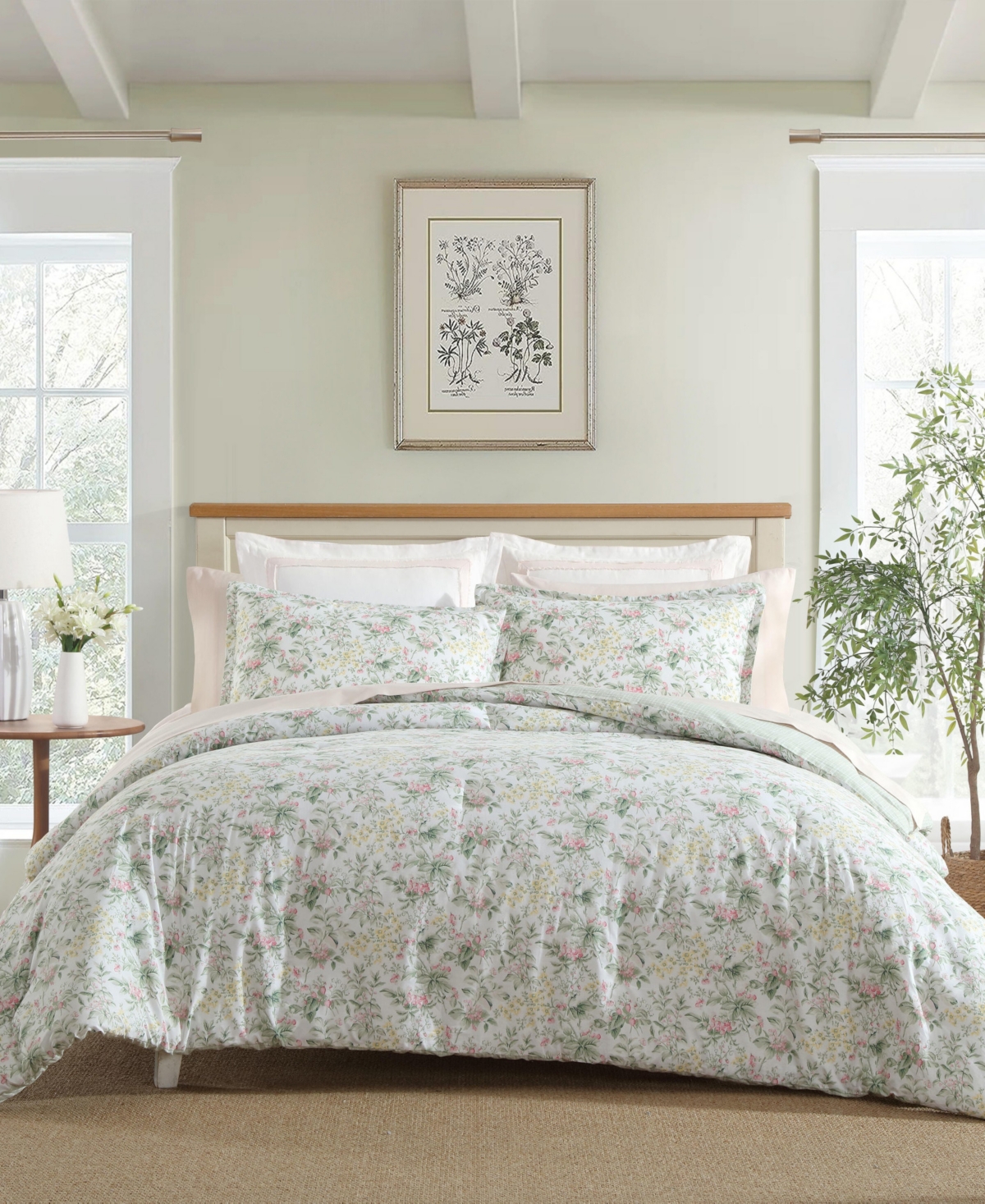 Click here for Laura Ashley Bramble Floral Cotton 3-Pc. Comforter... prices