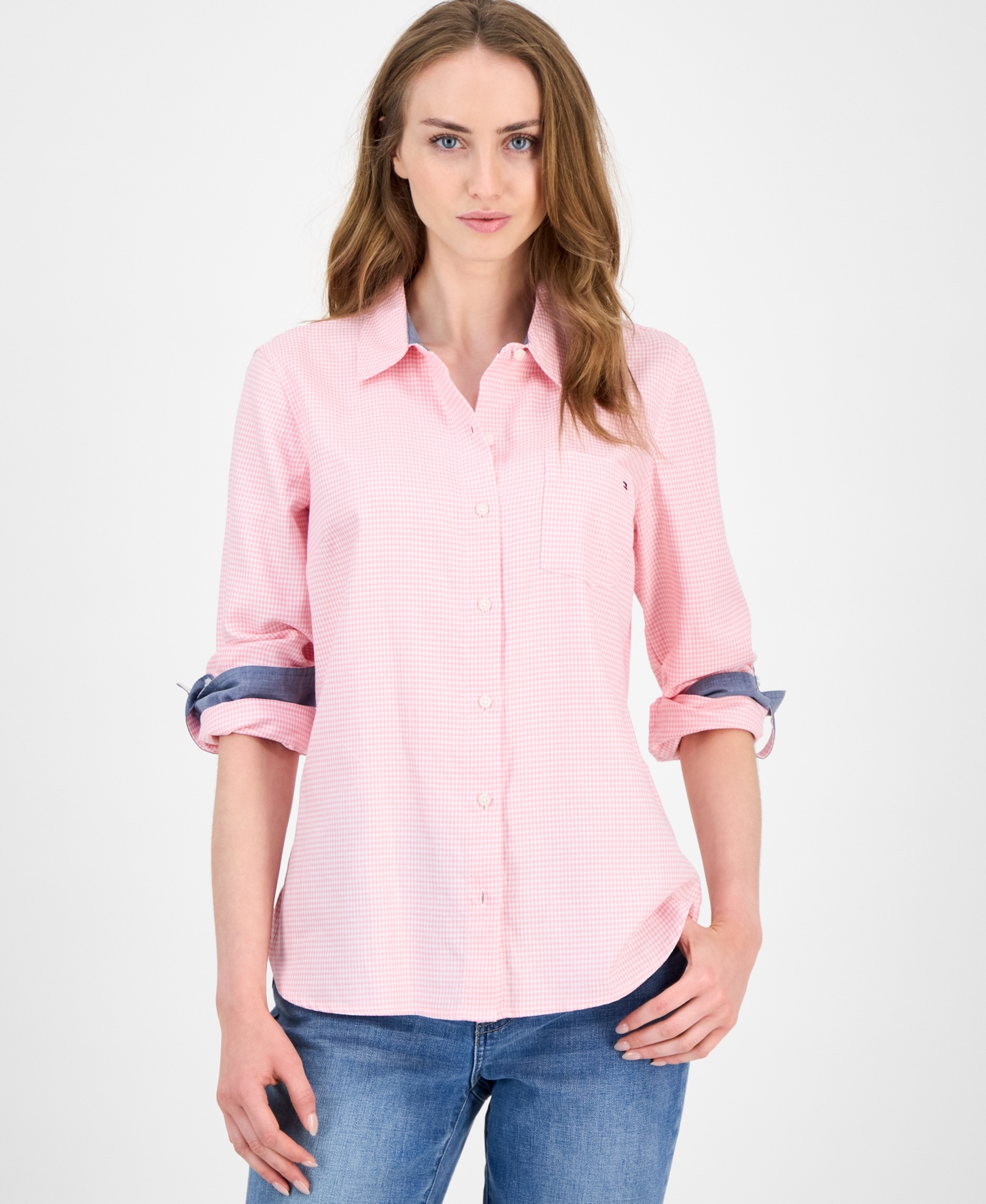 Click here for Tommy Hilfiger Womens Coquette Check Cotton Shirt... prices