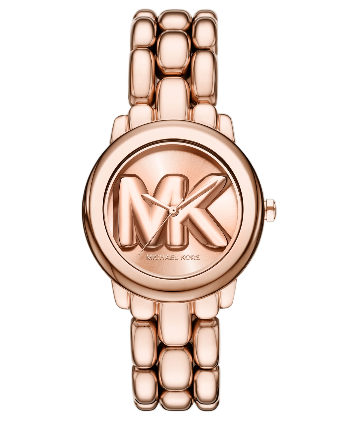 Click here for Michael Kors Womens Phoebe Three-Hand Rose Gold-To... prices