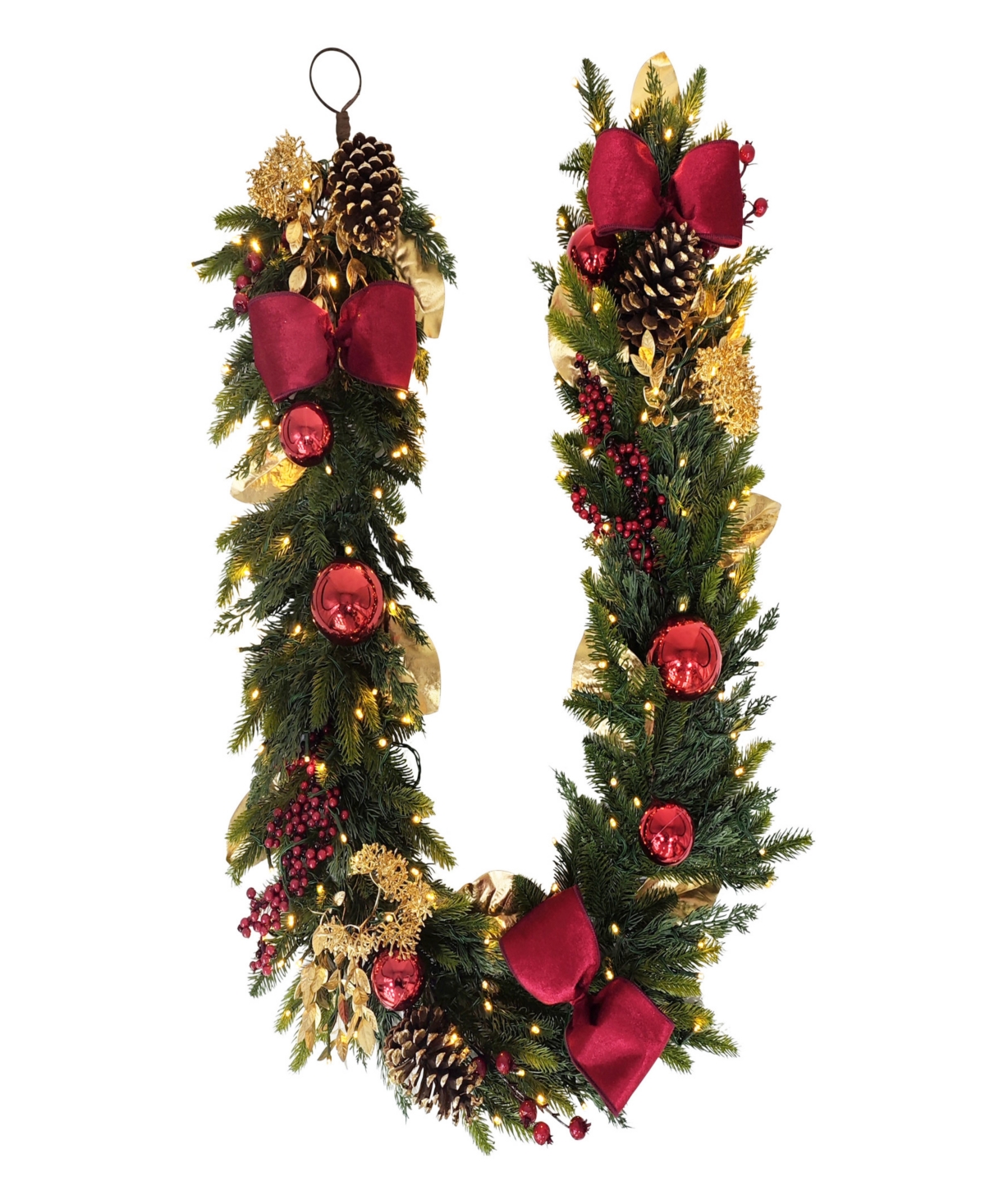 Click here for Puleo 10 Pre-Lit Battery-Operated Adorned Garland... prices