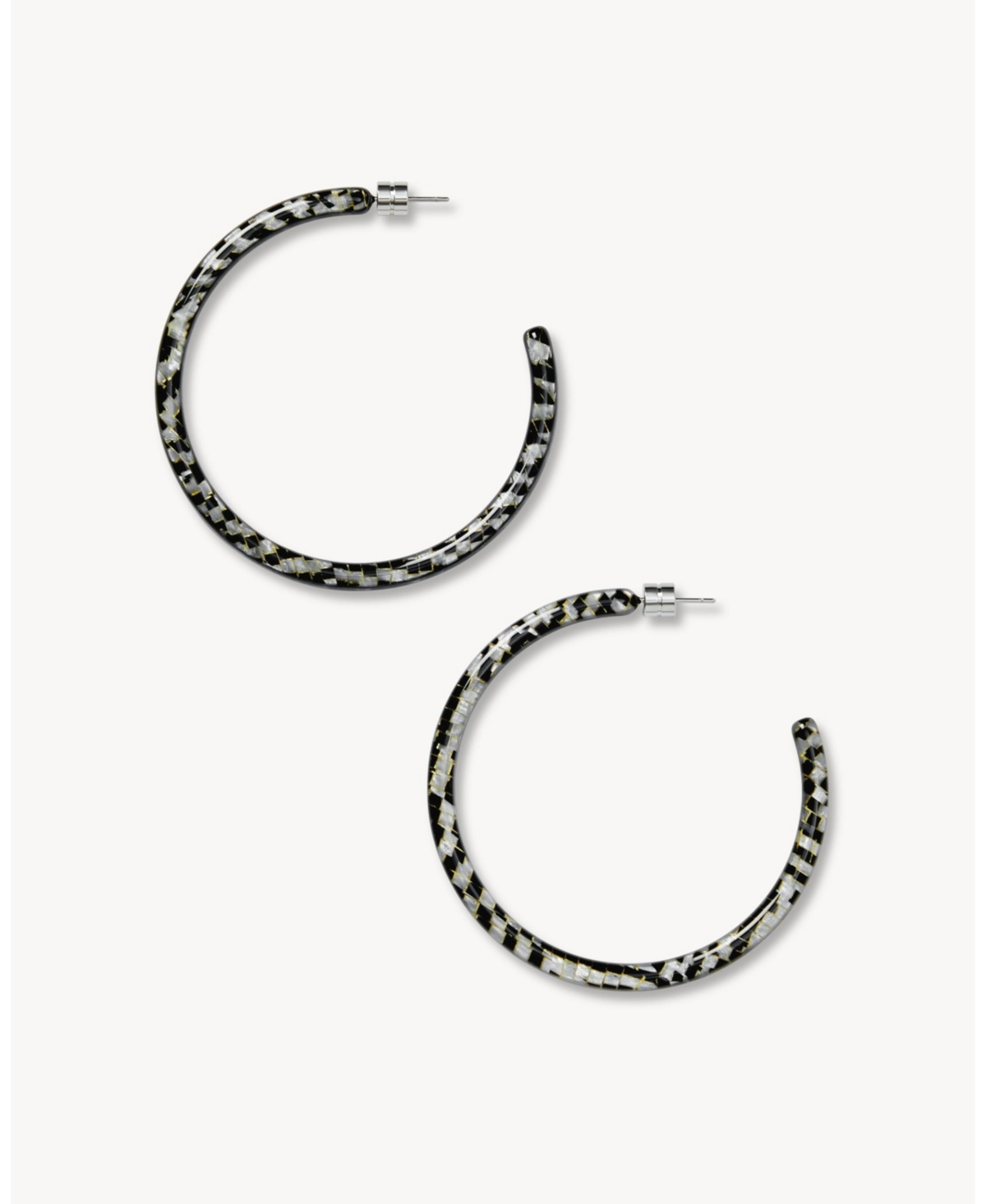 Click here for Machete Large Hoops - Perle noir prices