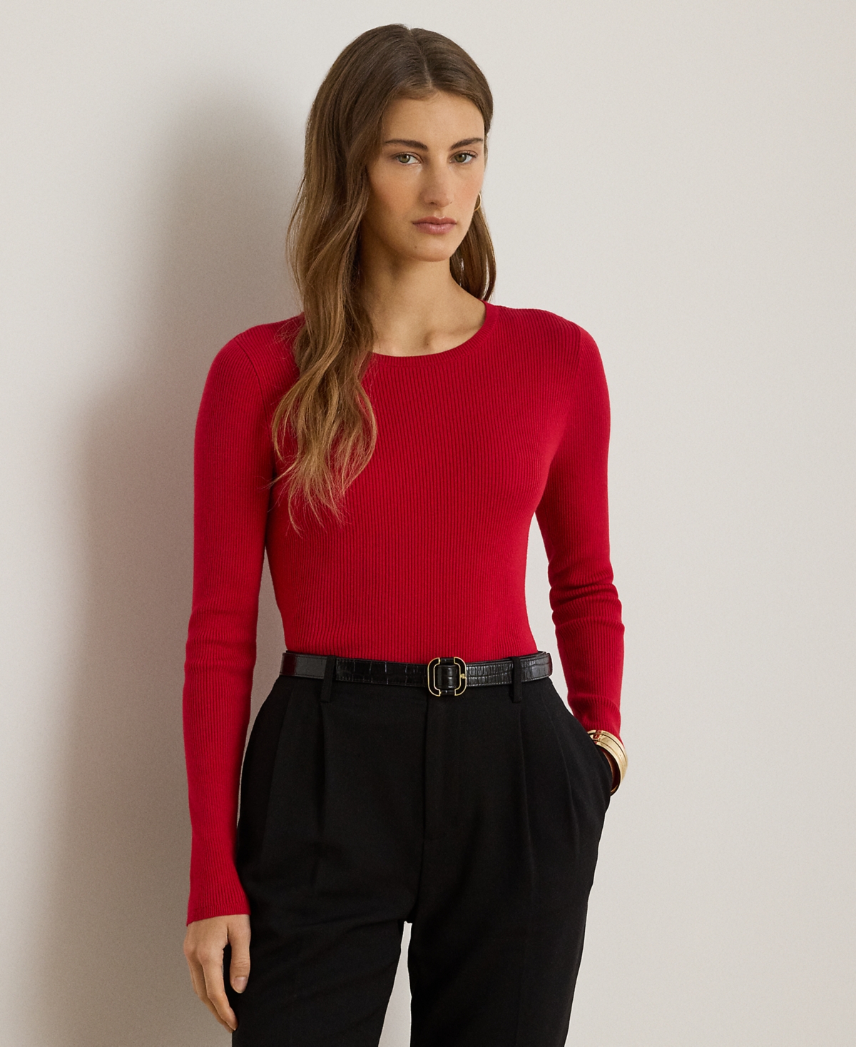 Click here for Lauren Ralph Lauren Petite Crew Neck Sweater - Ral... prices