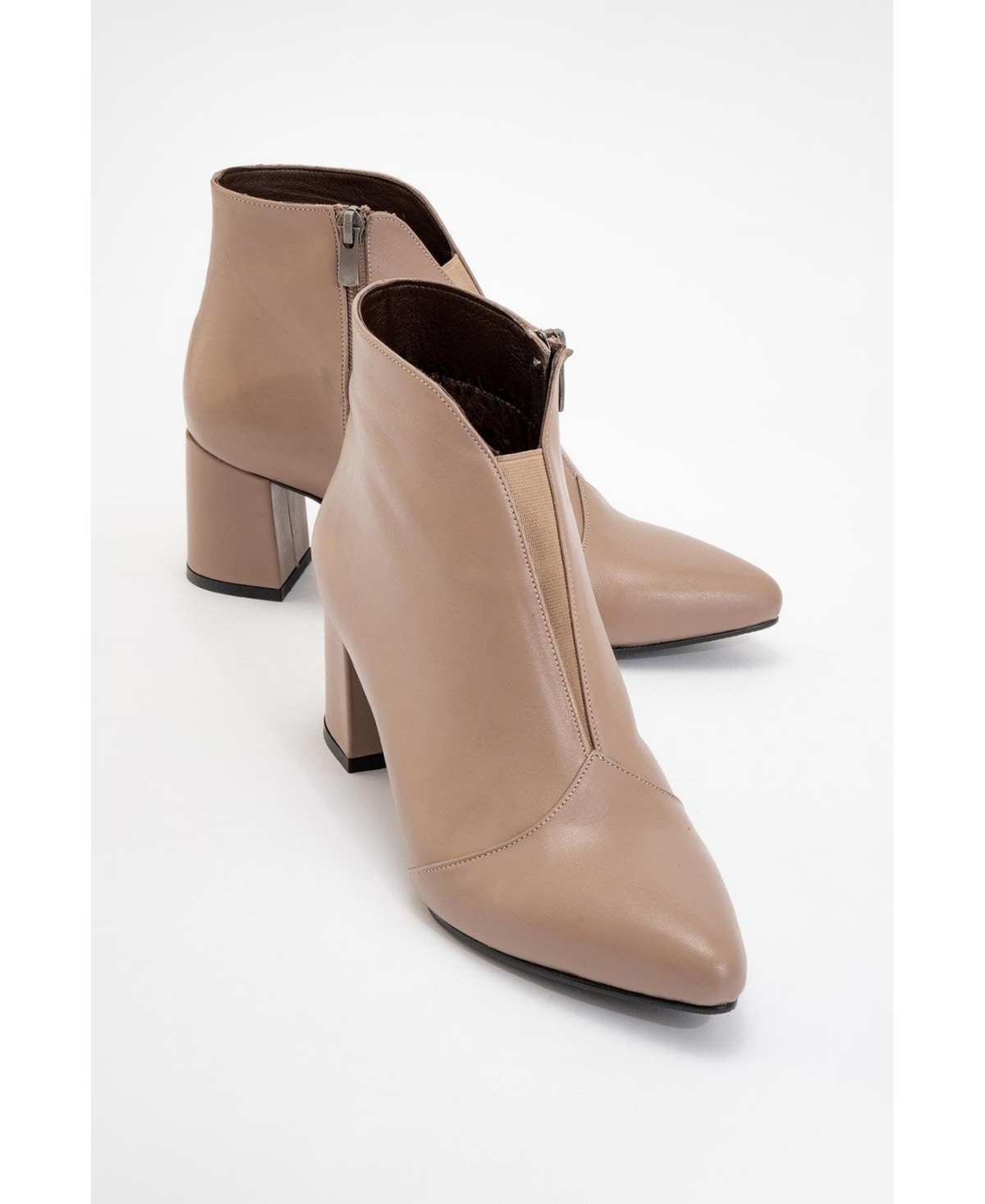 Click here for Forever & Always Shoes Finda Leather Block Heel Bo... prices