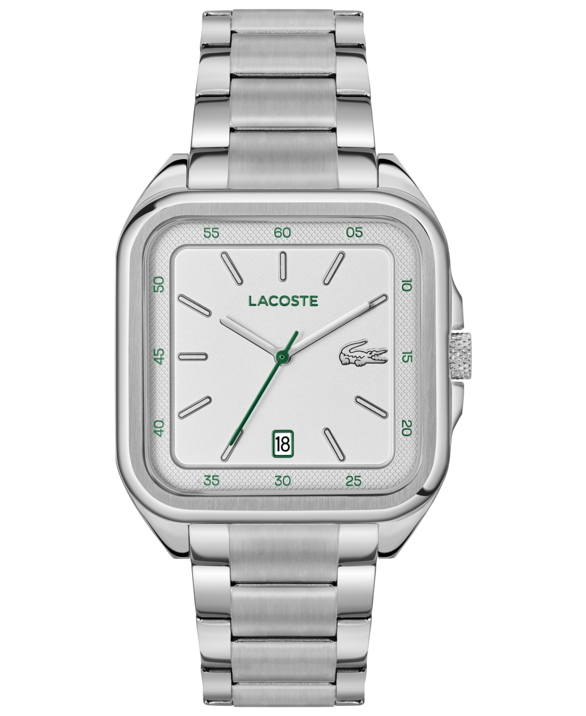 Click here for Lacoste Mens Silver Tone Stainless Steel Bracelet... prices