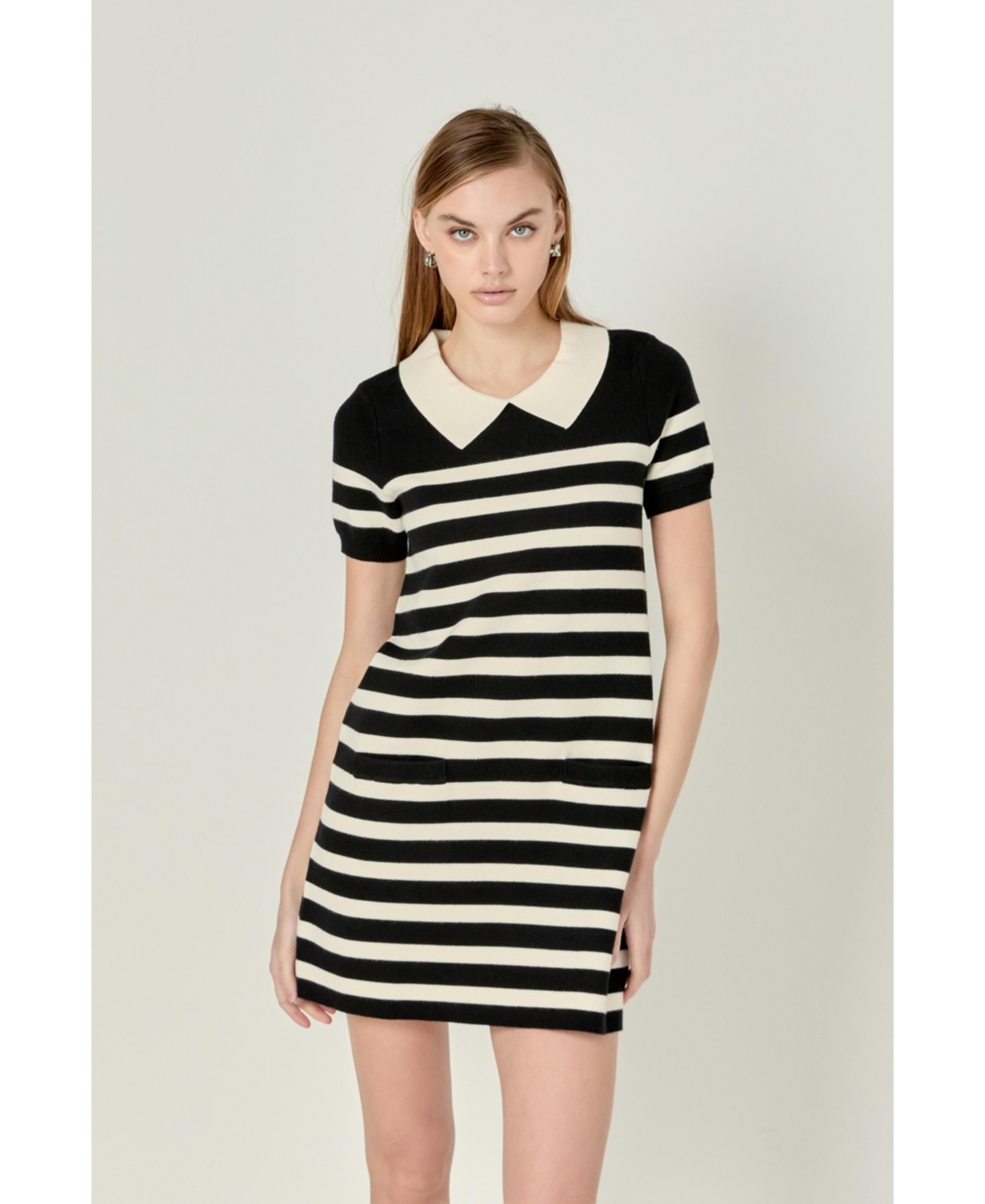 Click here for English Factory Womens Stripe Collar Mini Dress -... prices