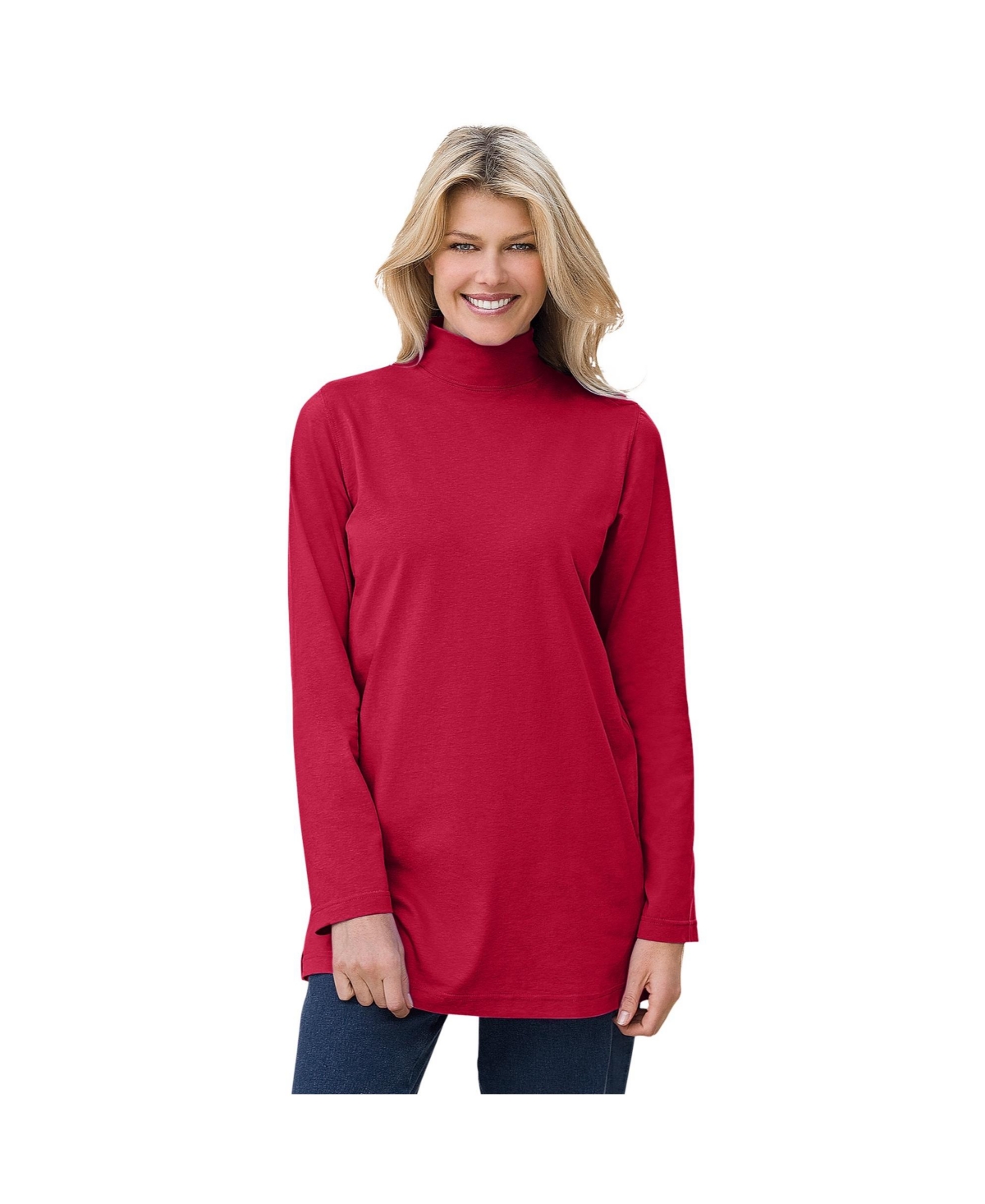 Click here for Woman Within Plus Size Perfect Mockneck Tunic - Cl... prices