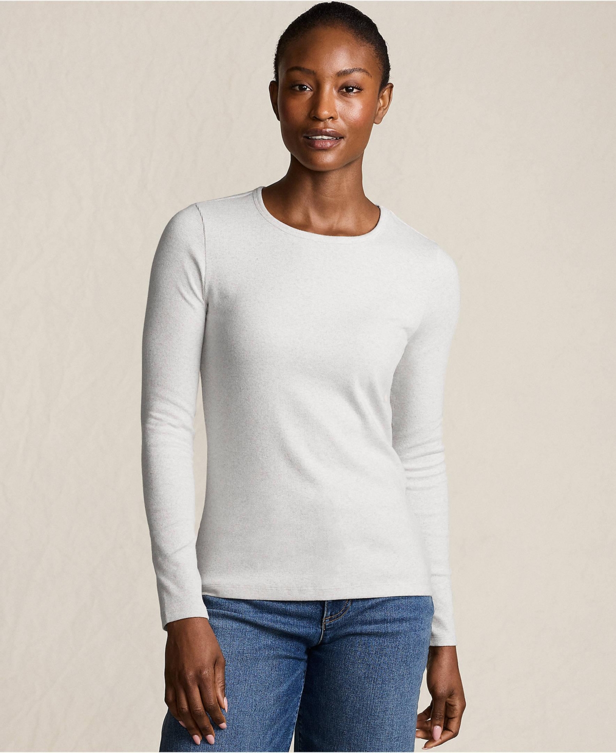 Click here for Lands End Womens Long Sleeve Micro Rib T-Shirt - S... prices