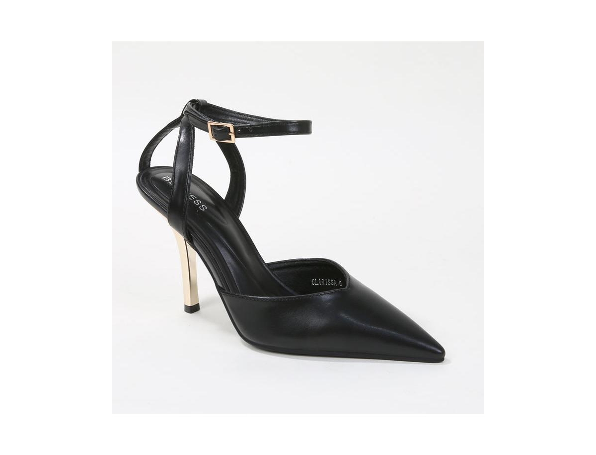 Click here for Berness Clarissa Pumps with Metallic Heel - Black prices