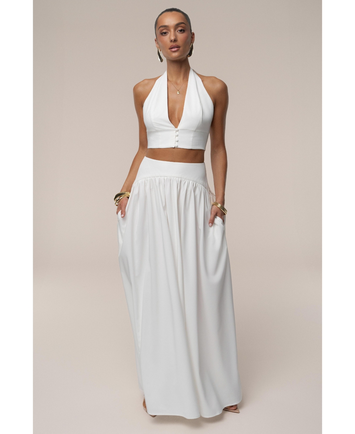 Click here for Jluxlabel Womens Haven Skirt Set - Ivory prices
