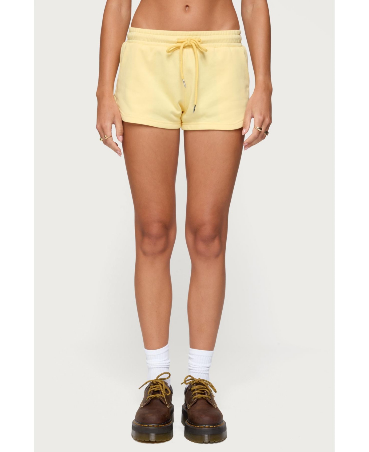 Click here for Edikted Womens Kordelia Shorts - Yellow prices