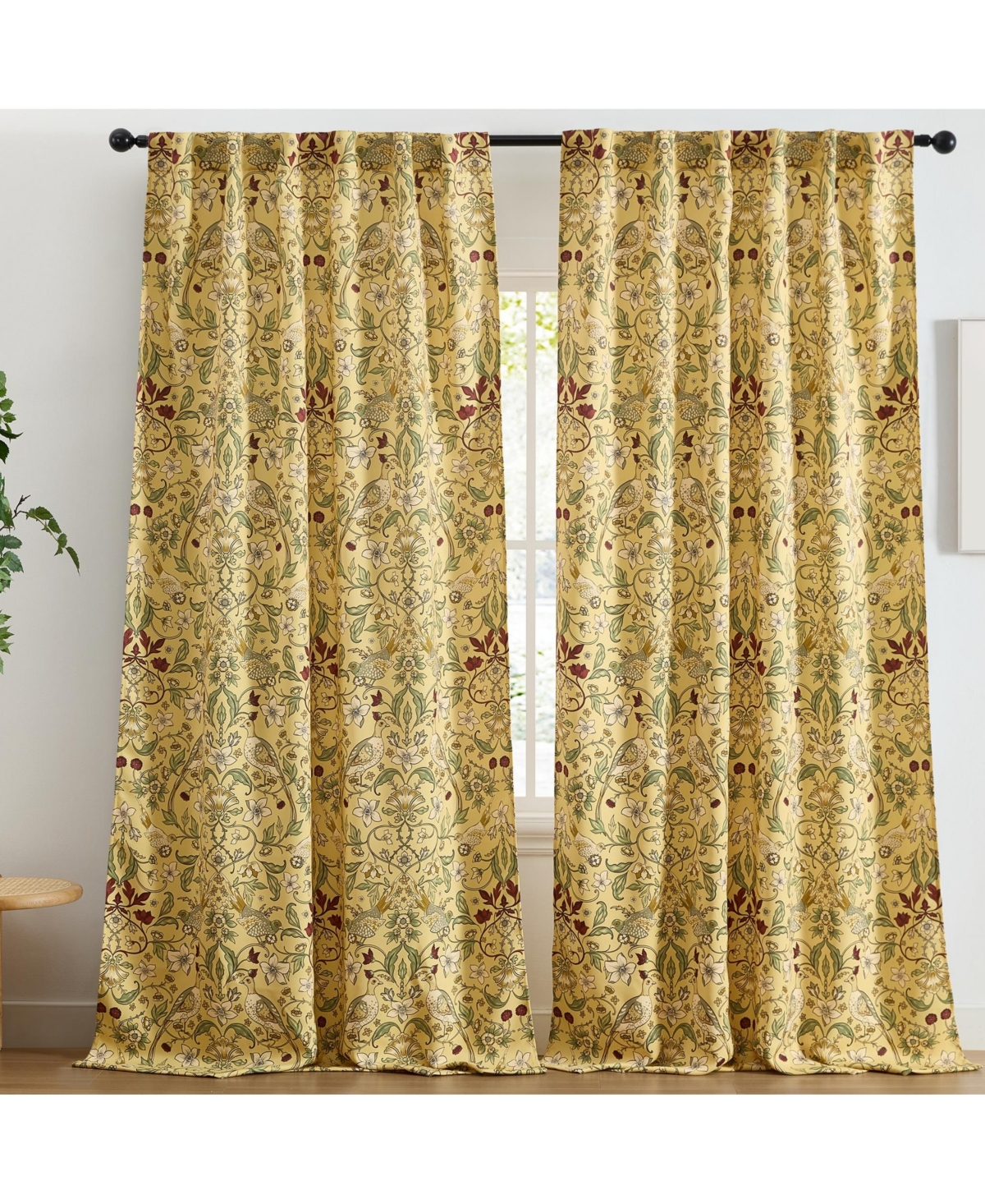 Click here for Hlc.me Florence Floral & Birds Patterned Window Ba... prices