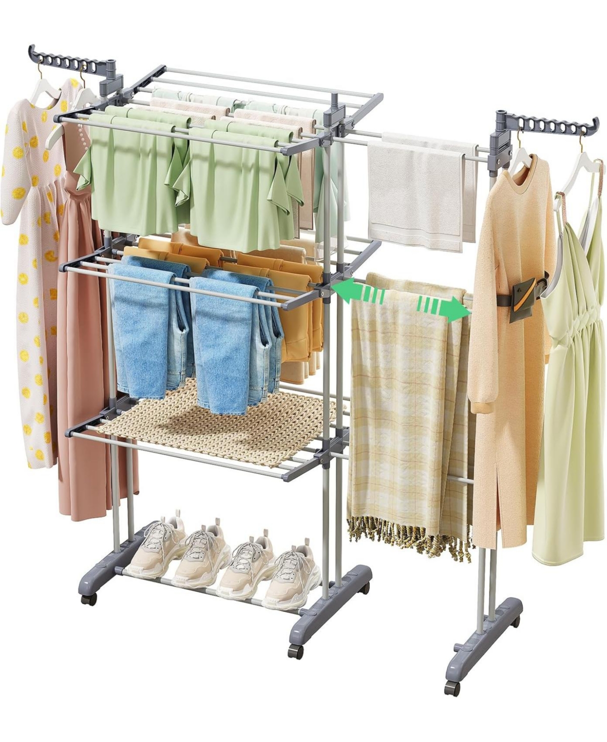 Click here for Kitstorack Clothes Drying Rack - Foldable Movable... prices
