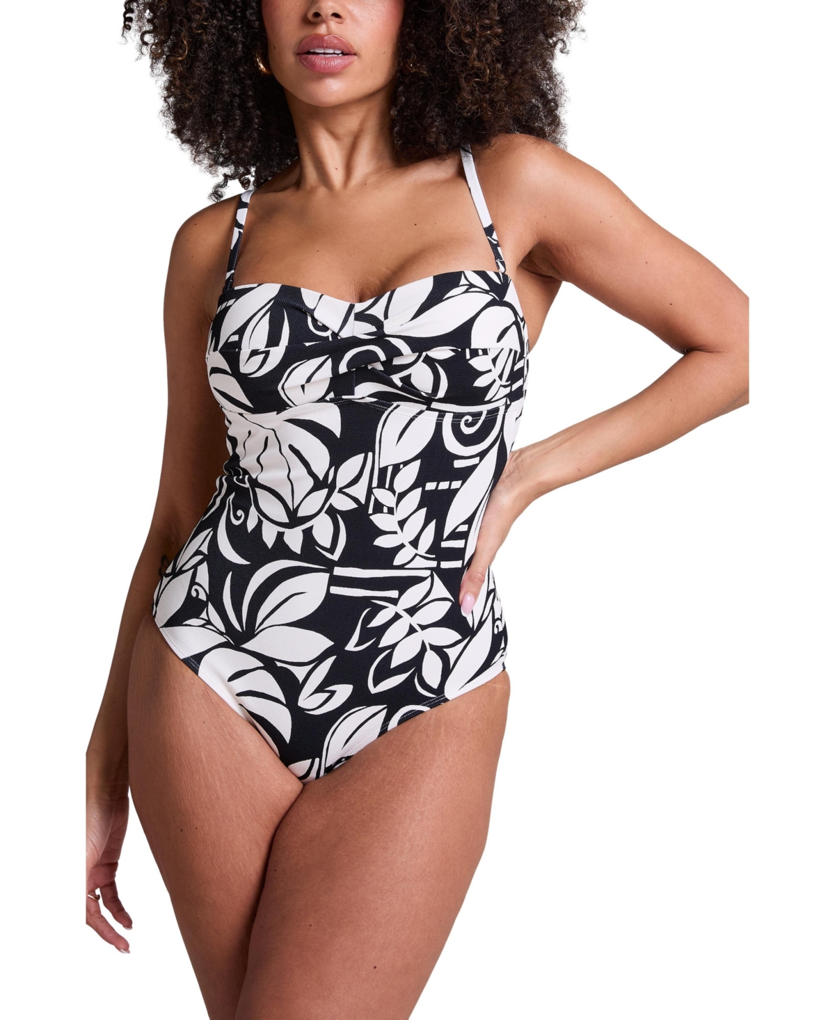 Click here for Hunkemoller Mauritius Bandeau Bathingsuit - Black prices