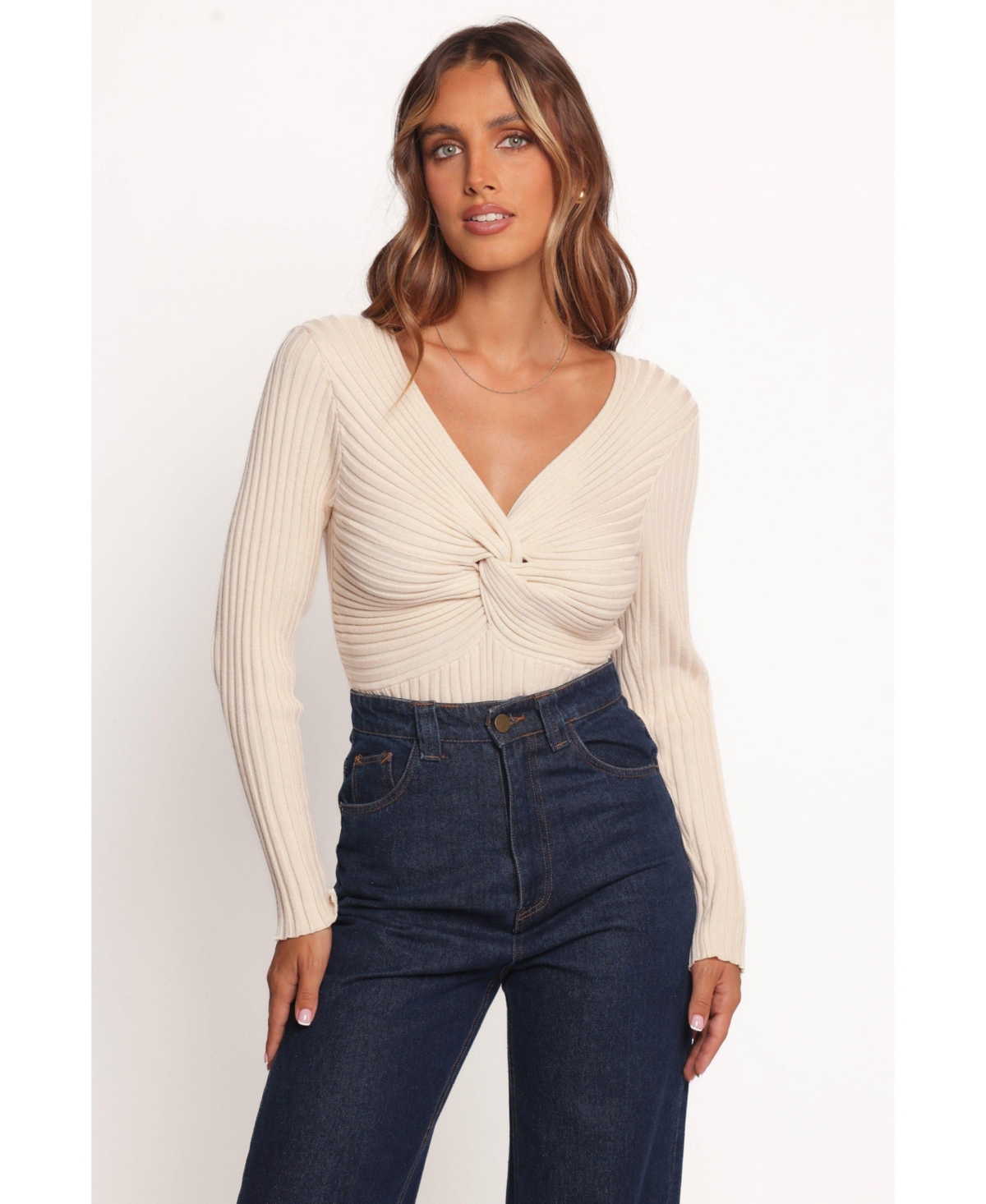 Click here for Petal and Pup Womens Demi Twist Detail Knit Top -... prices