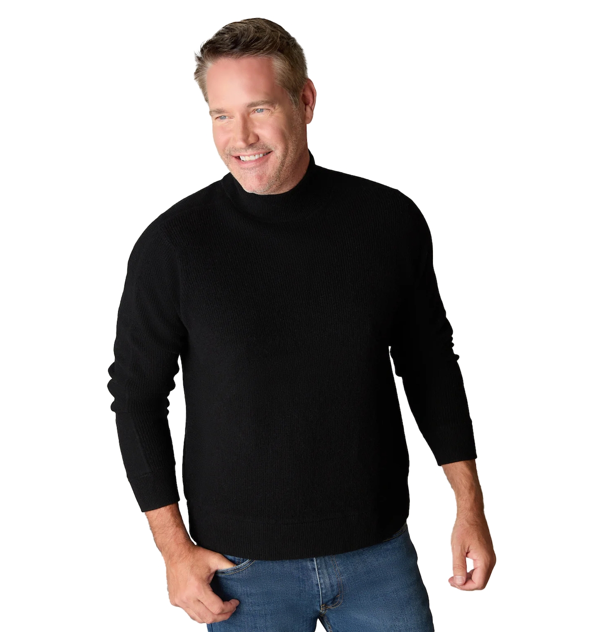 Click here for LuxLined Mens Itch-Free Merino Wool Mock Neck Swea... prices