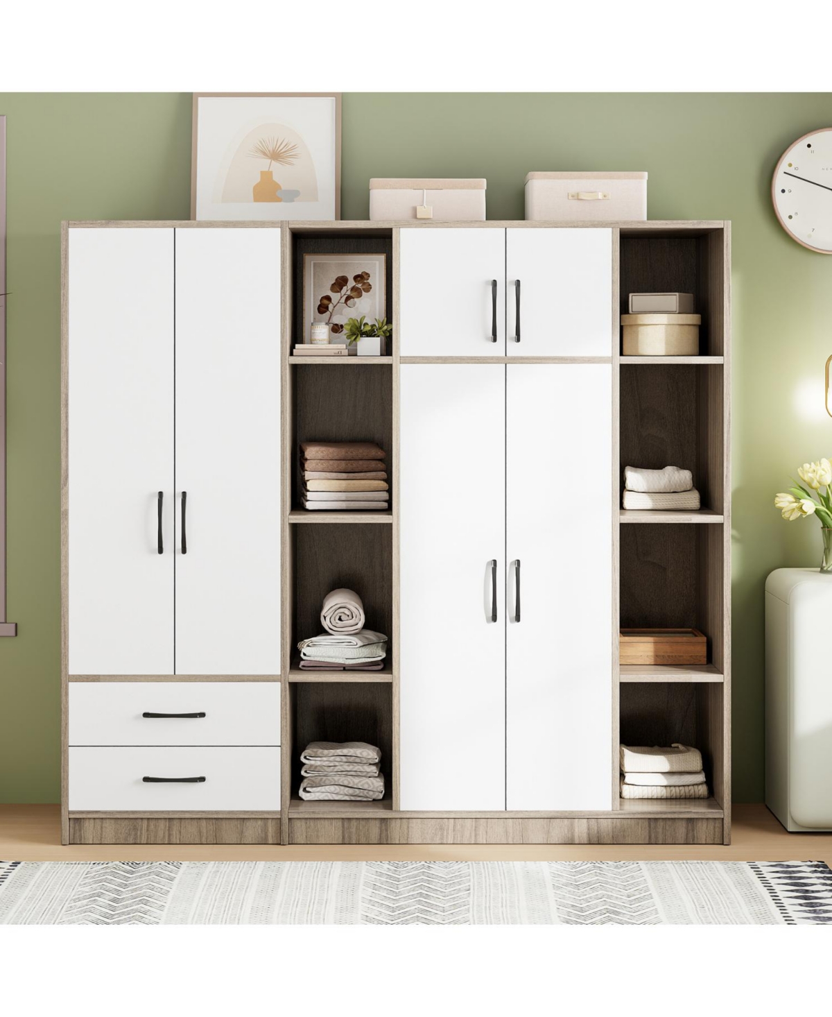 Click here for Streamdale 6-Door Wardrobe with shelves and drawer... prices