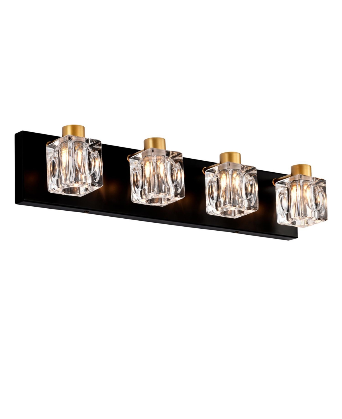 Click here for Streamdale Furniture 4-Light Black and Gold Vanity... prices