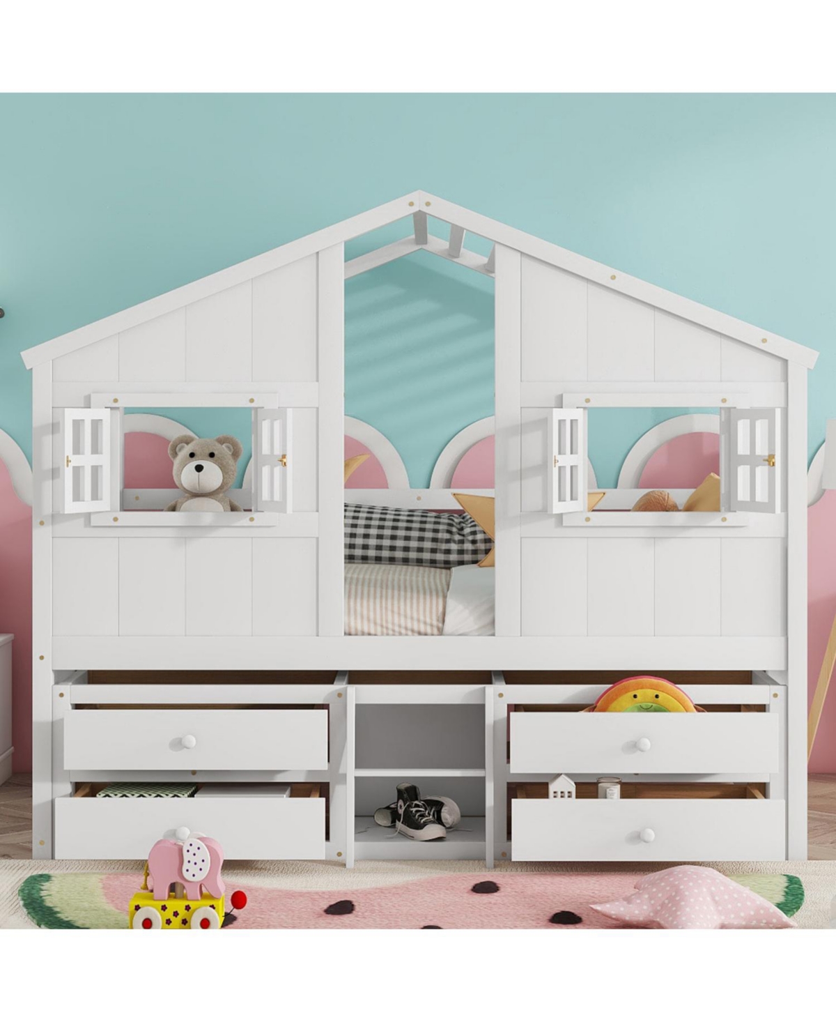 Click here for Streamdale Furniture Loft Bed with Roof Windows &... prices