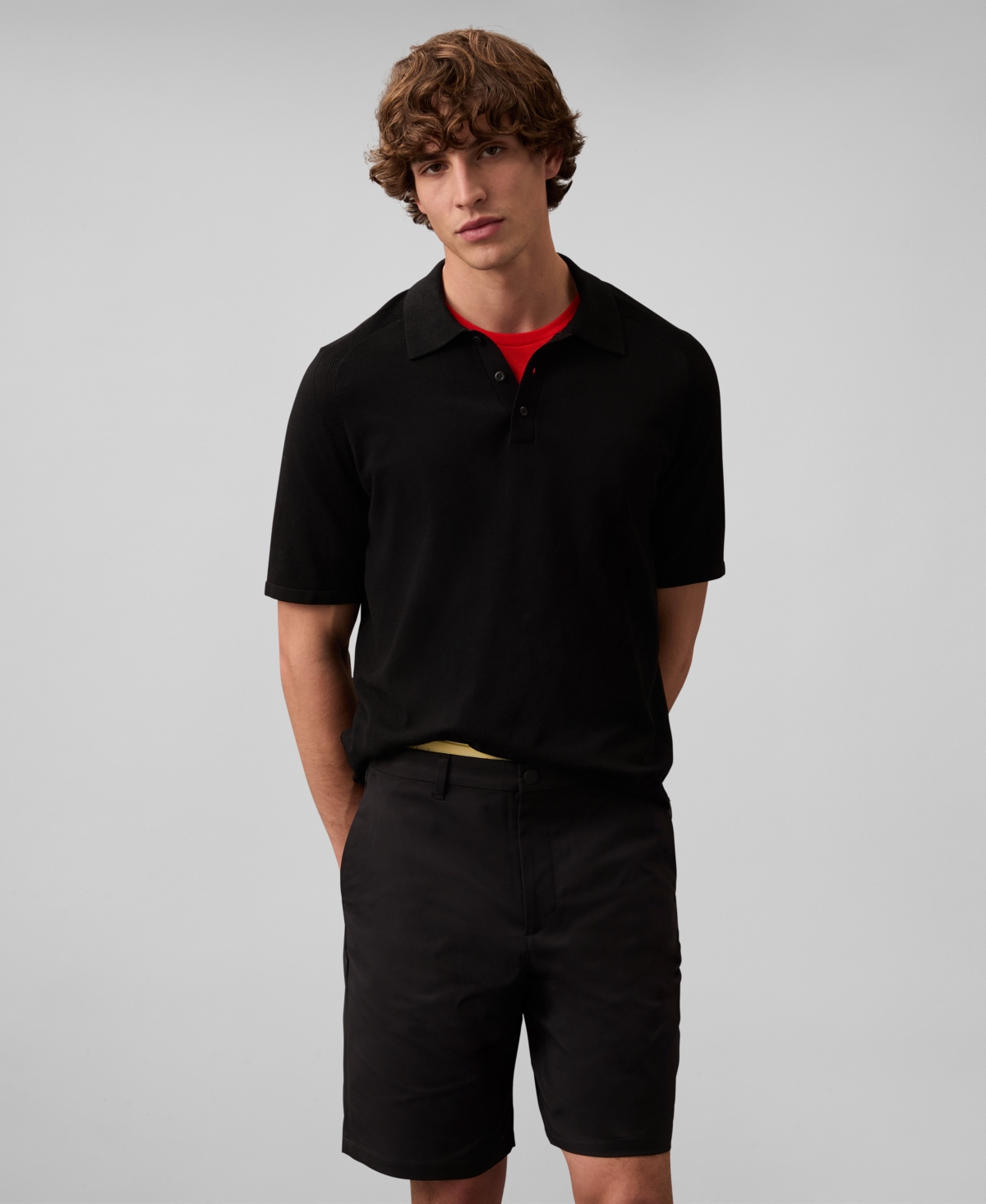 Click here for Calvin Klein Mens Short Sleeve Tech Knit Polo - BL... prices