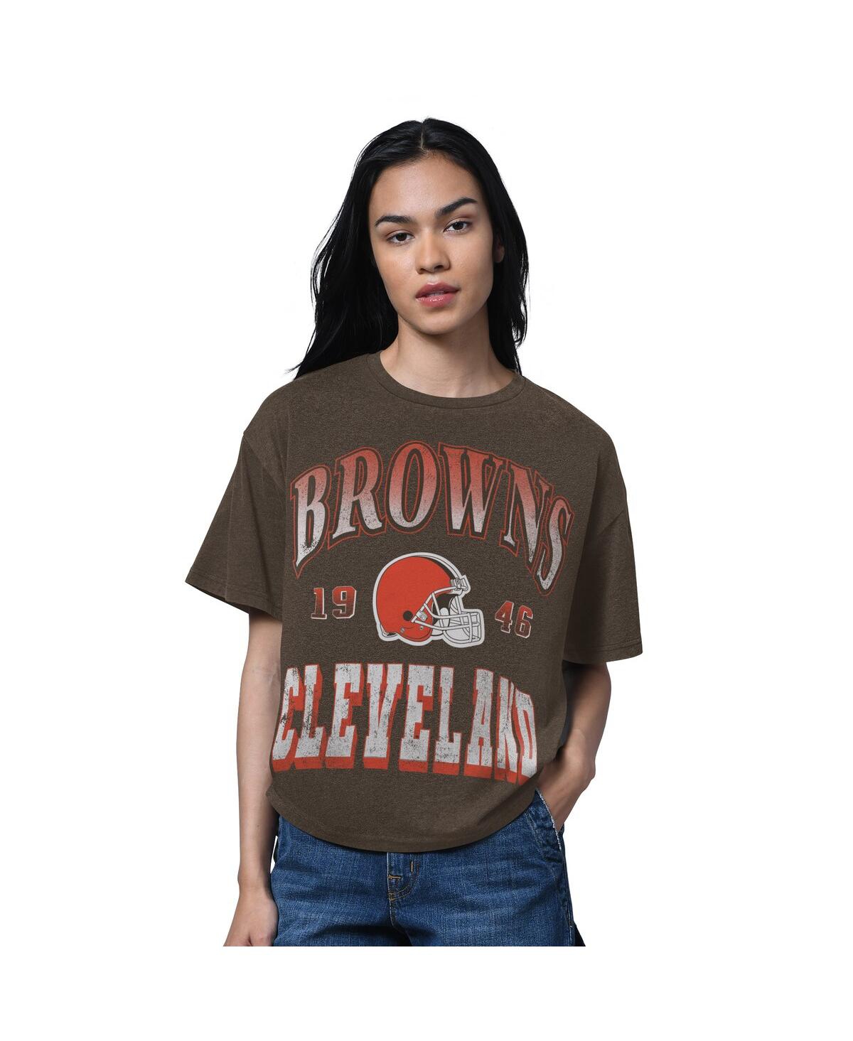 Click here for Starter Womens Heather Brown Cleveland Browns Over... prices